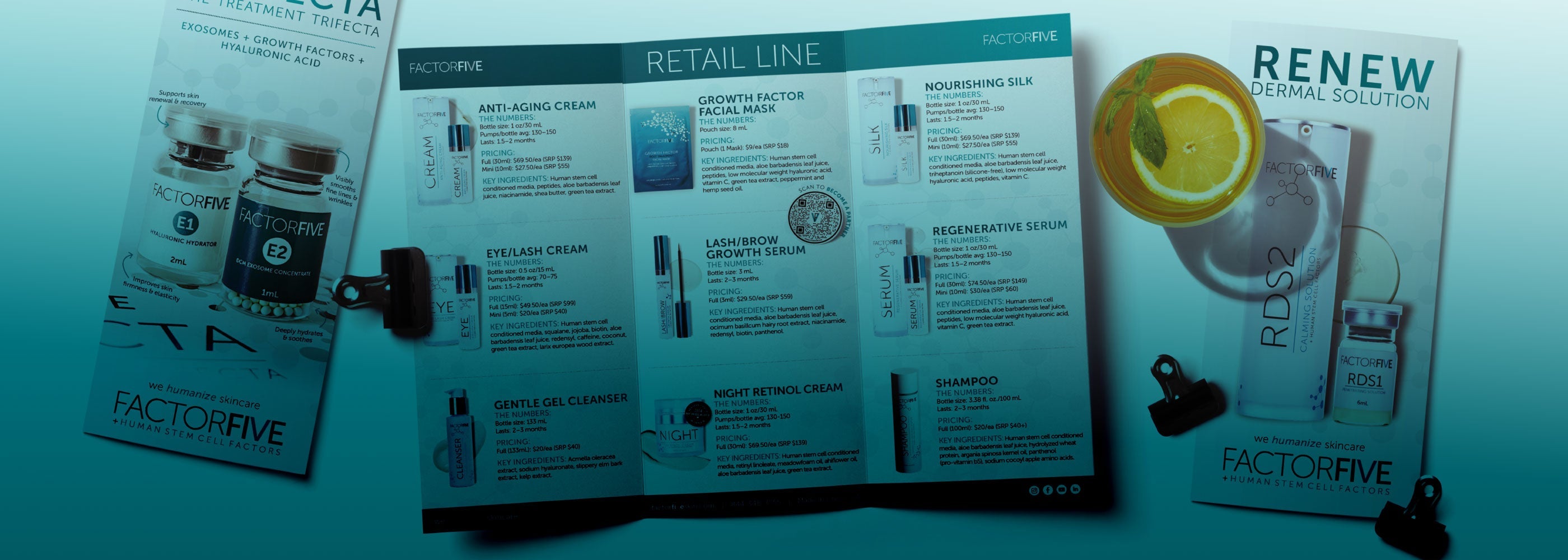 Retail Marketing Materials – FACTORFIVE Skincare Wholesale